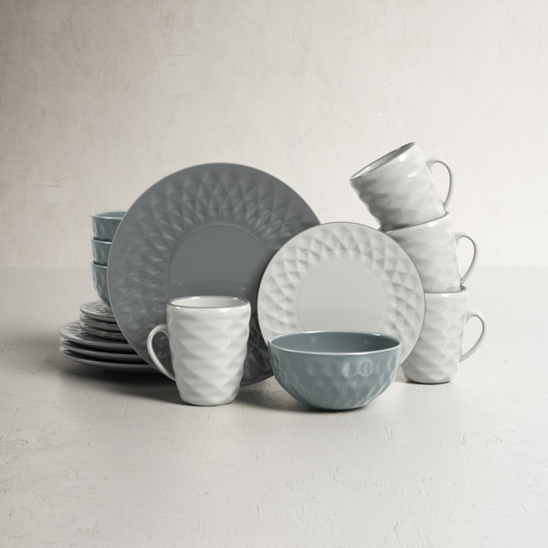 Birch Lane™ Alec Stoneware Dinnerware Set - Service for 4 & Reviews | Wayfair
